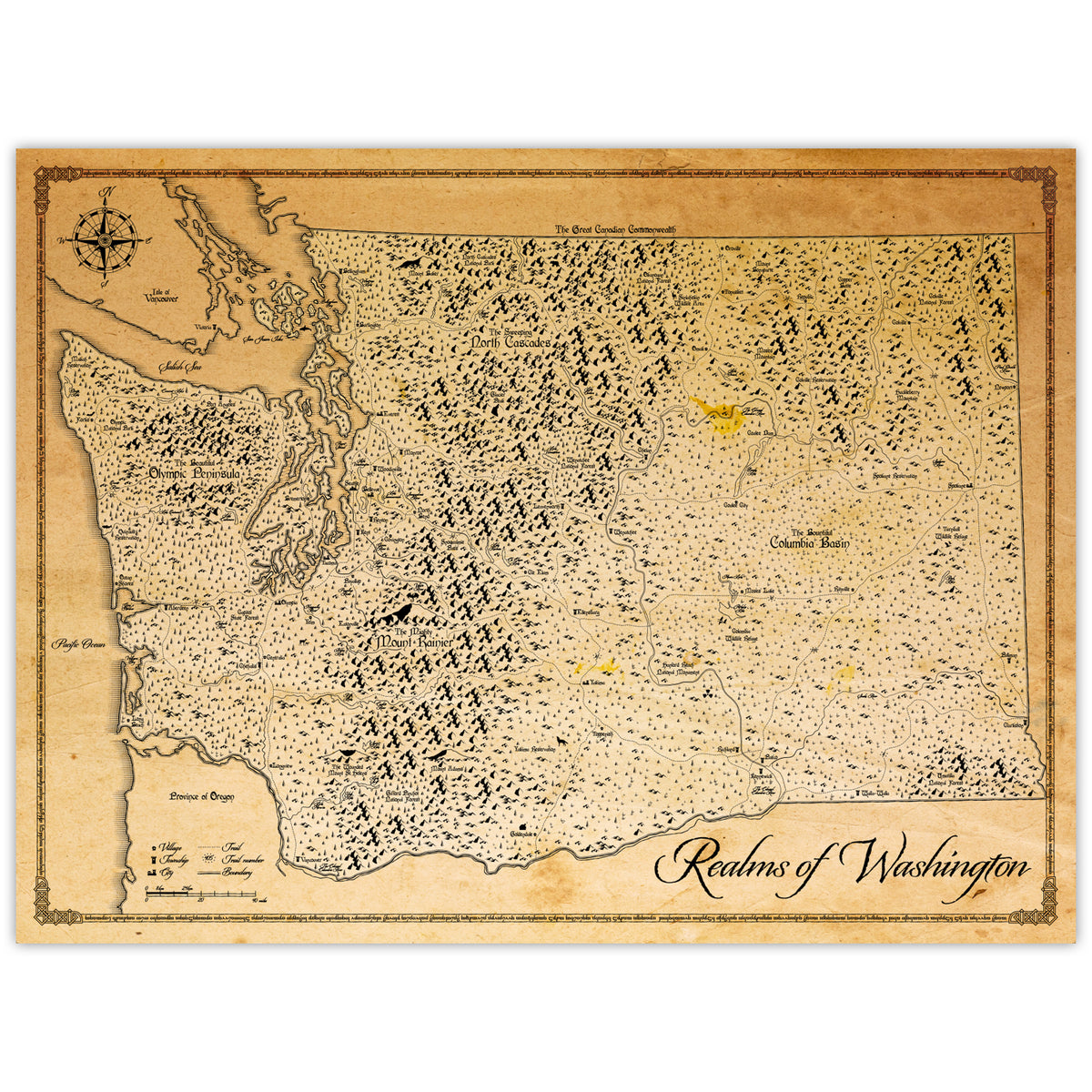 Washington State Map Map