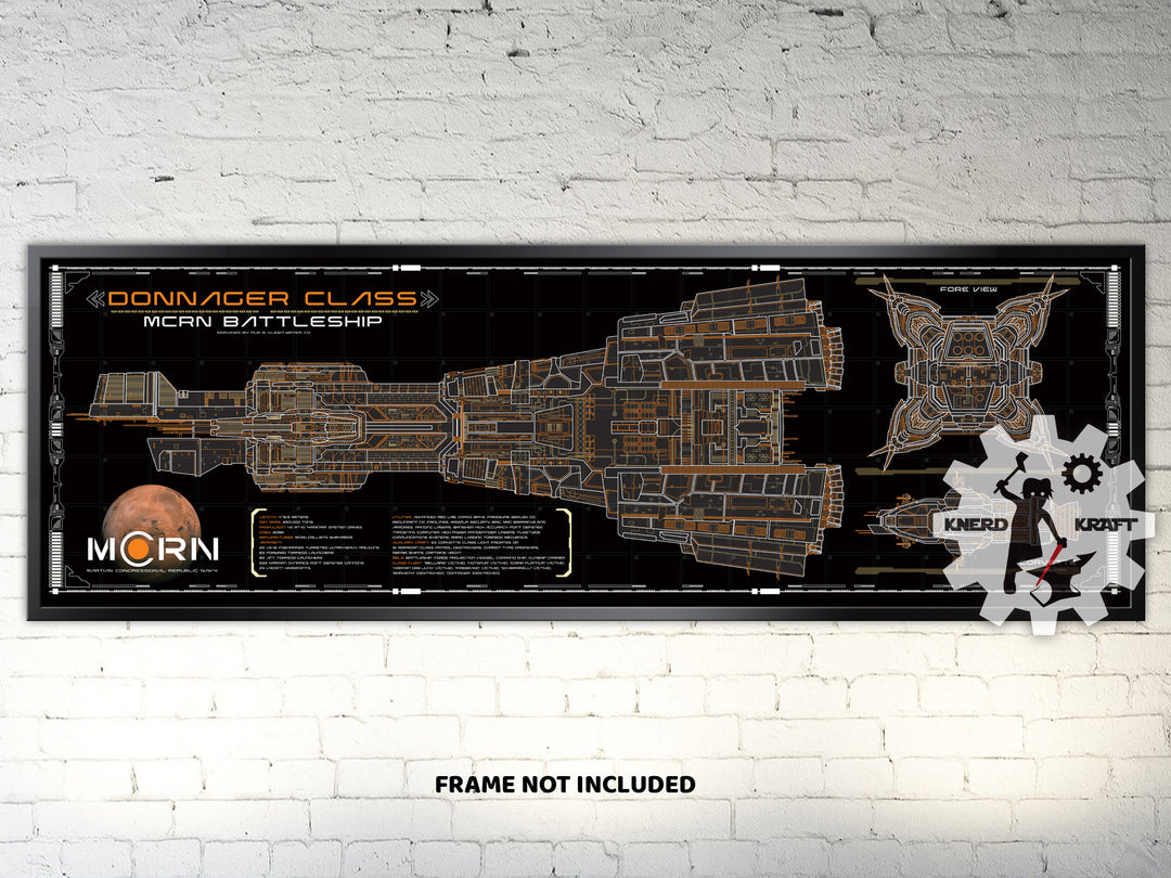 Expanse - Donnager Class MCRN - Starship Schematic - 36x11.75 – KnerdKraft