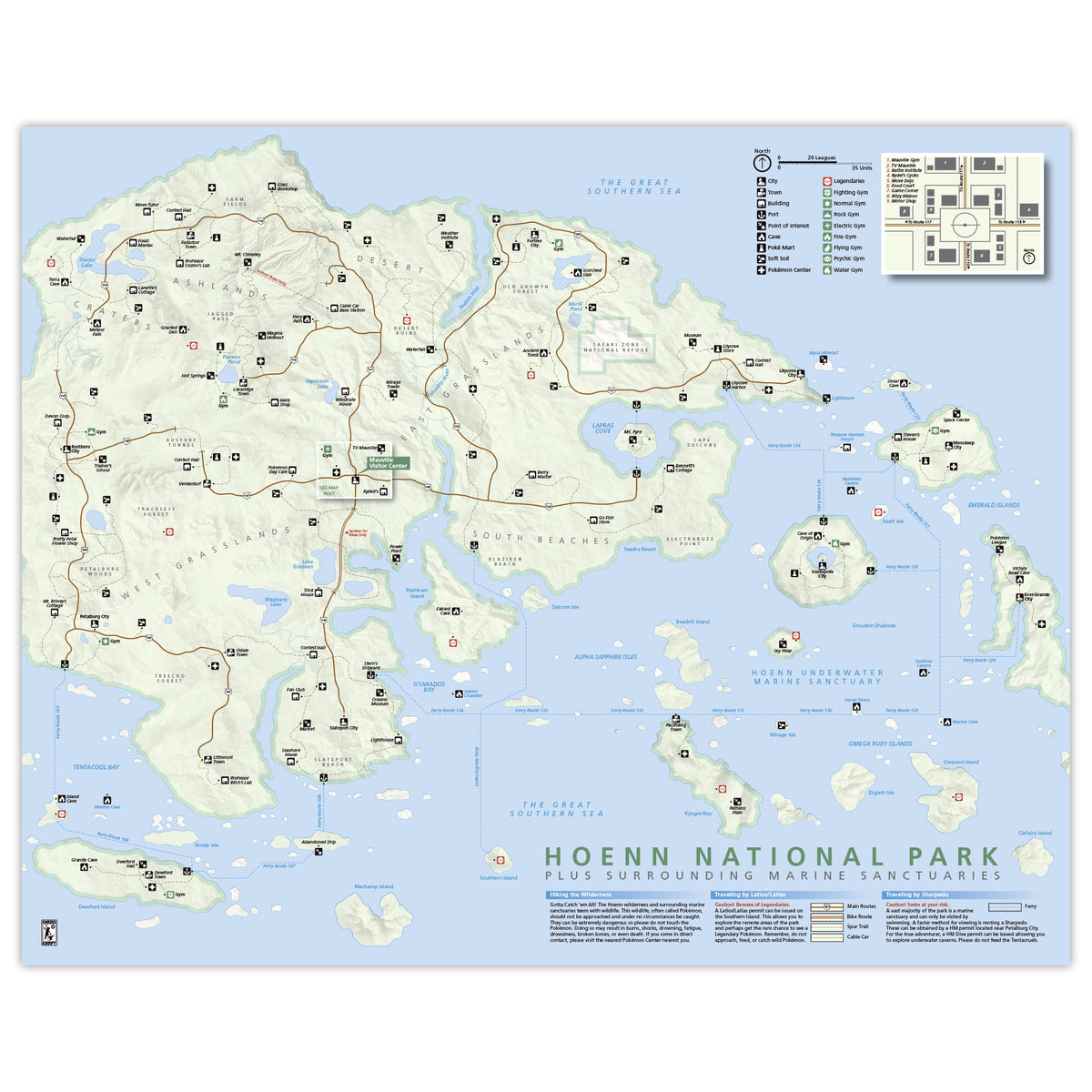 Hoenn Region Map Detailed