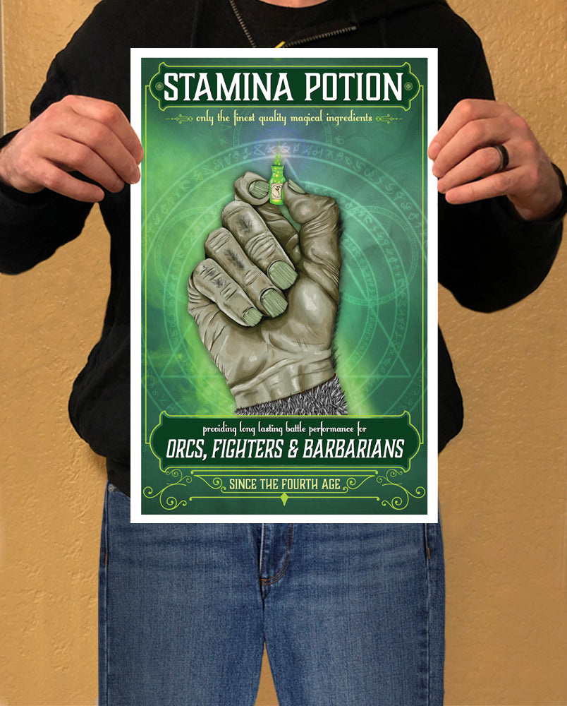 Mages Guild - Stamina Potion - Vintage Advertising Print - 11x17 ...